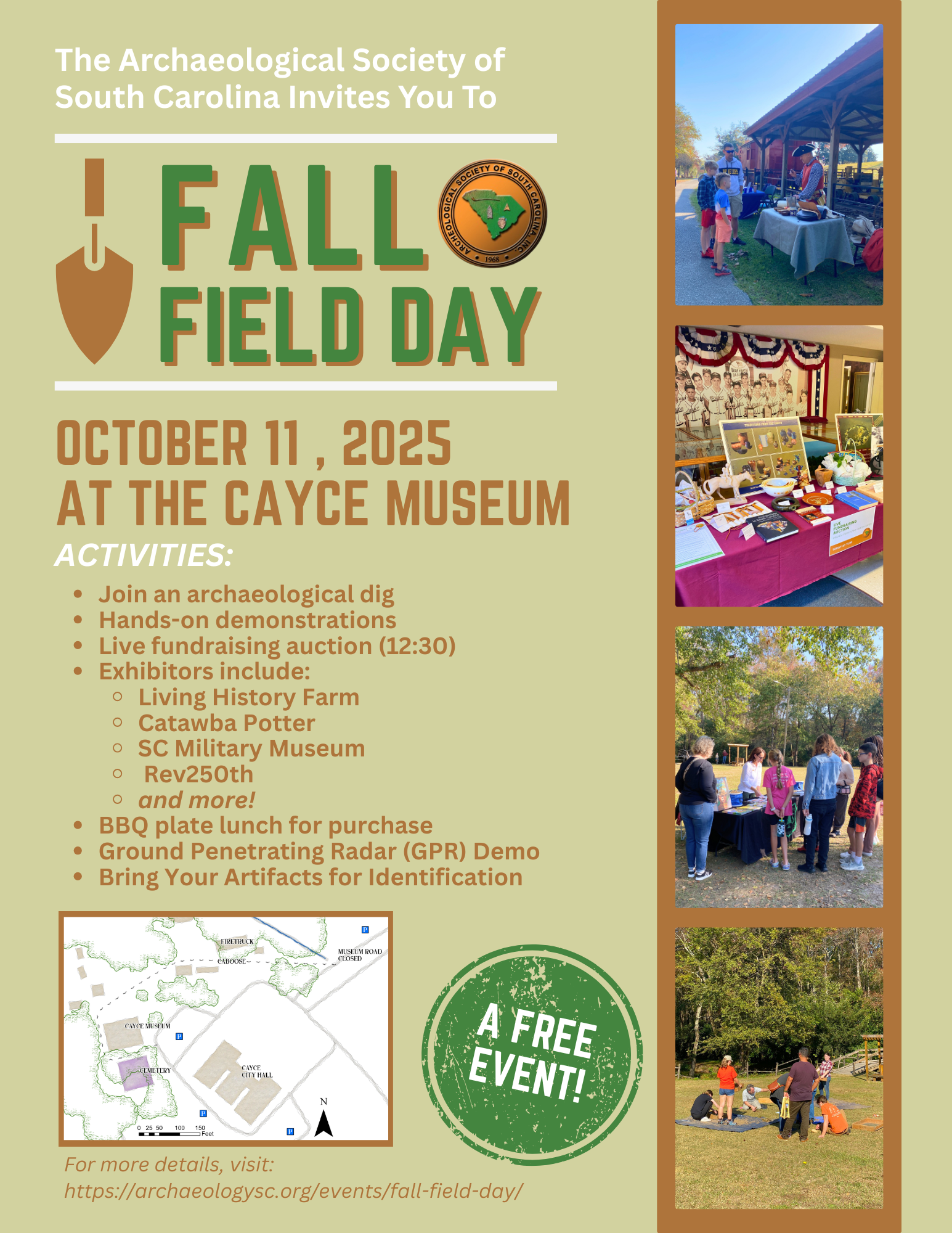 Fall Field Day | Archaeological Society of South Carolina