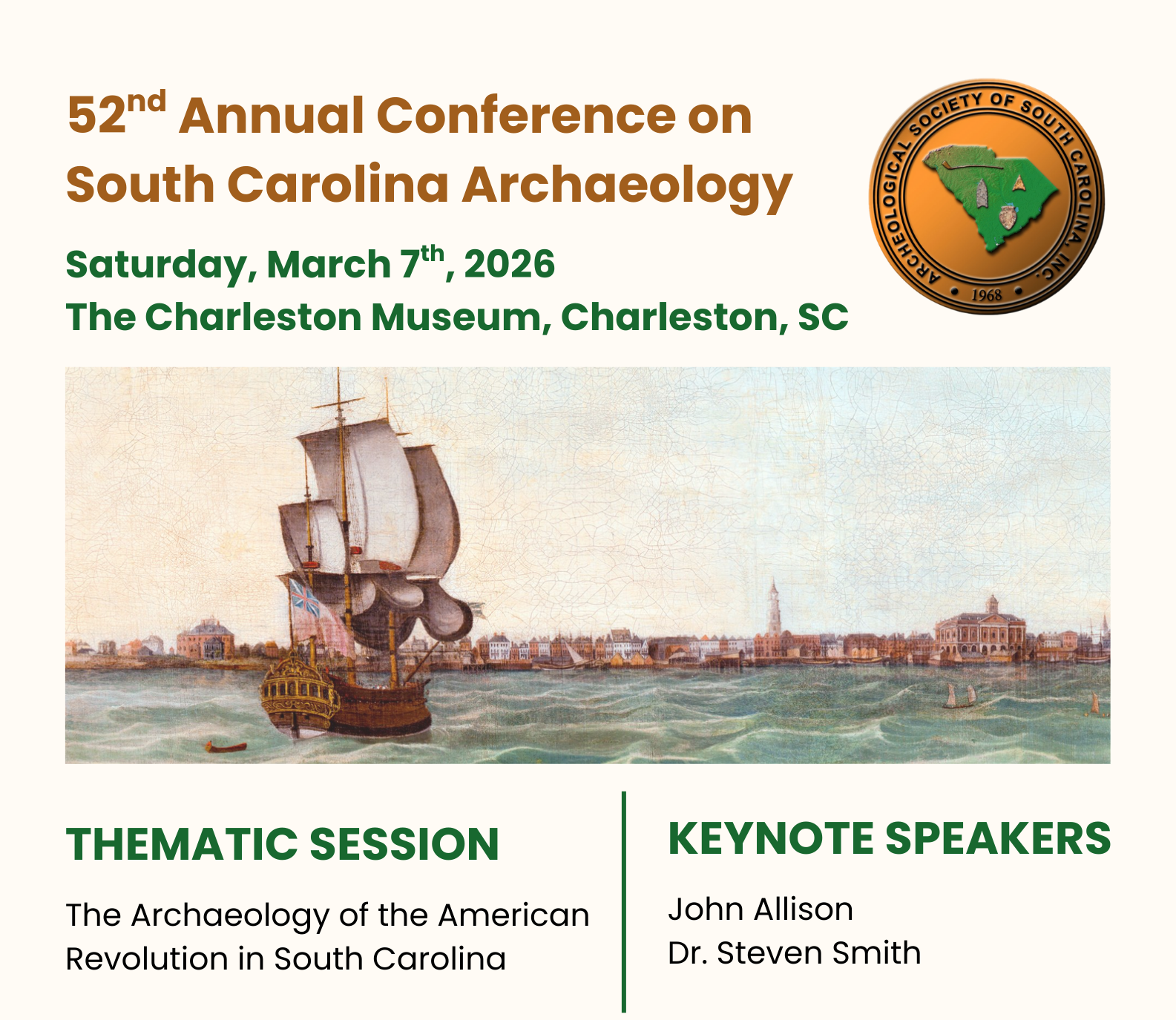 Annual Conference (2026) | Archaeological Society of South Carolina